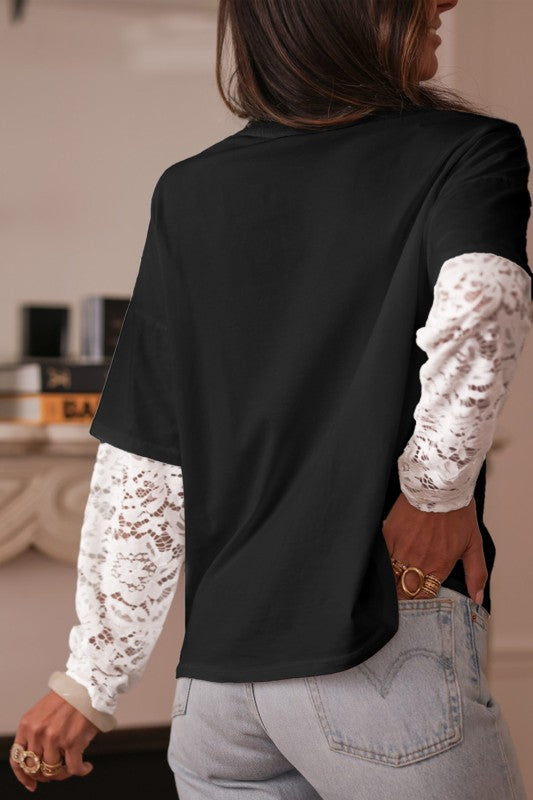 Nadia Lace Layer Tee – SANITY
